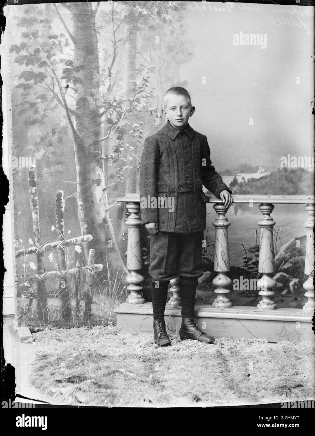 Child portrait - A boy, Östhammar, Uppland 1919. Historical event, name ...