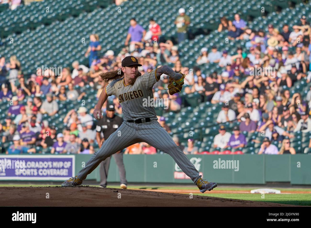 July 12 2022: San Diego pitcher Mike Clevenger (52) throws a pitch ...