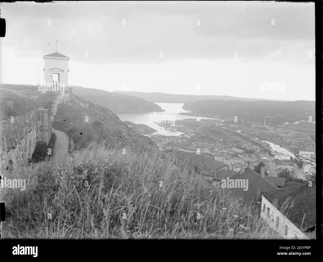 View of Halden from Fredriksten Fortress, Norway. View of Halden from ...
