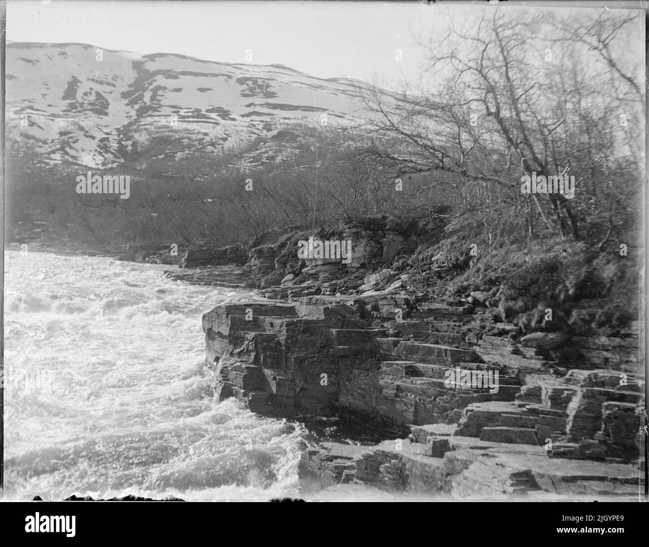 Rural countryside landscape view Black and White Stock Photos & Images ...