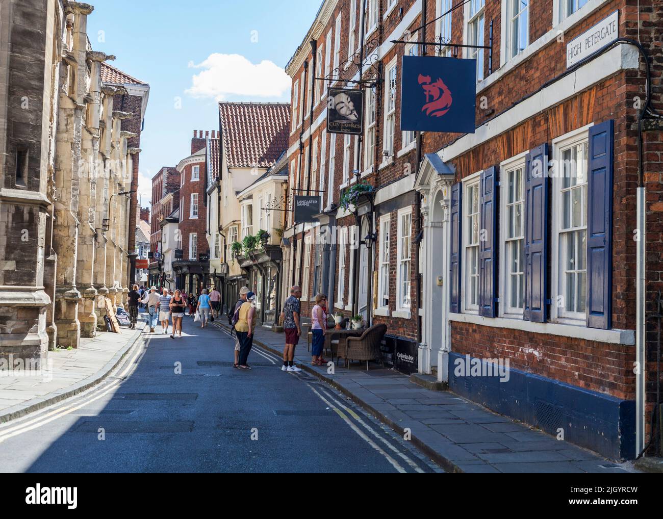 A street scene in High Petergate,York,North Yorkshire,England,UK Stock ...