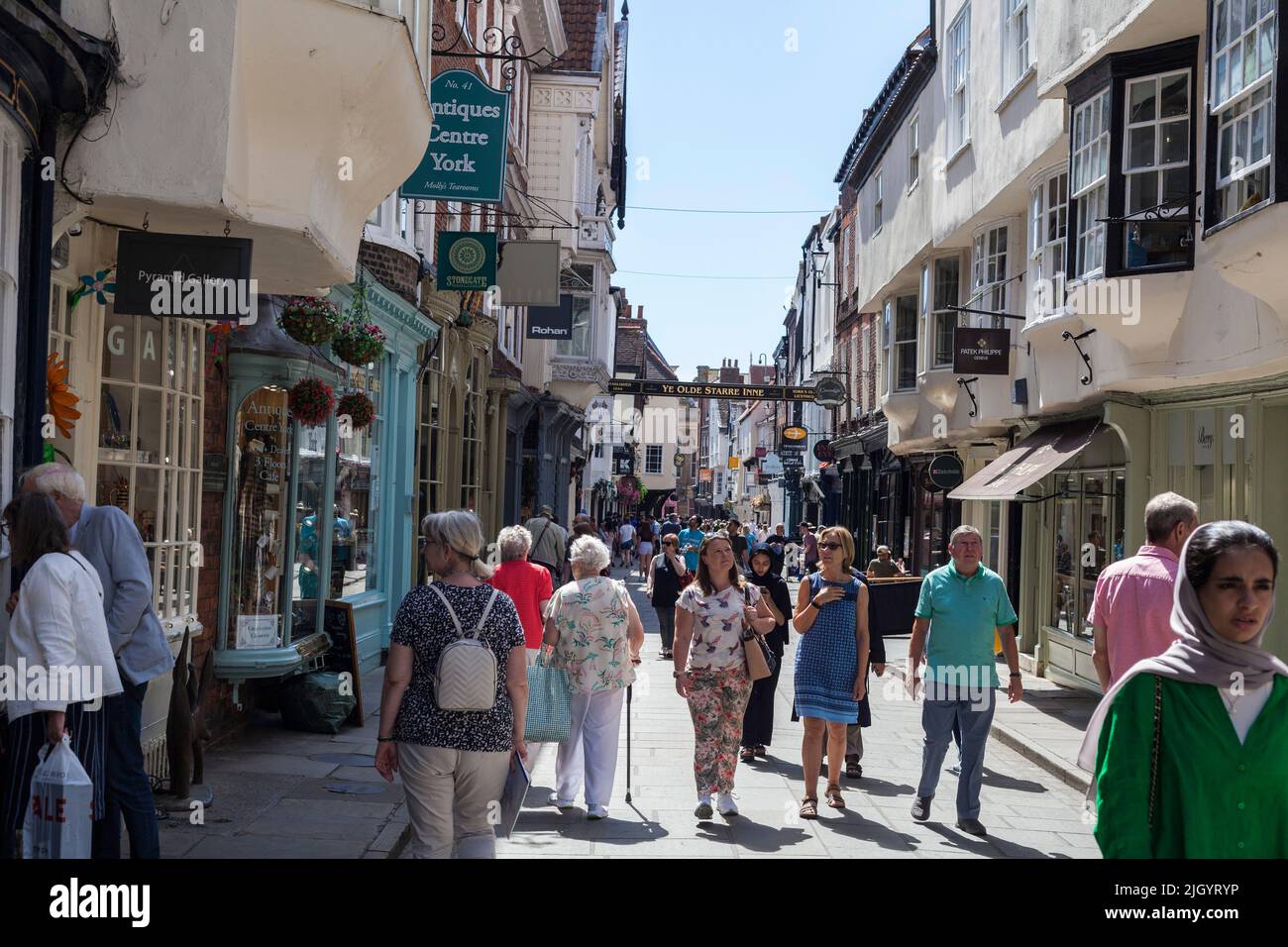 A street scene in Stonegate,York,North Yorkshire,England,UK Stock Photo ...