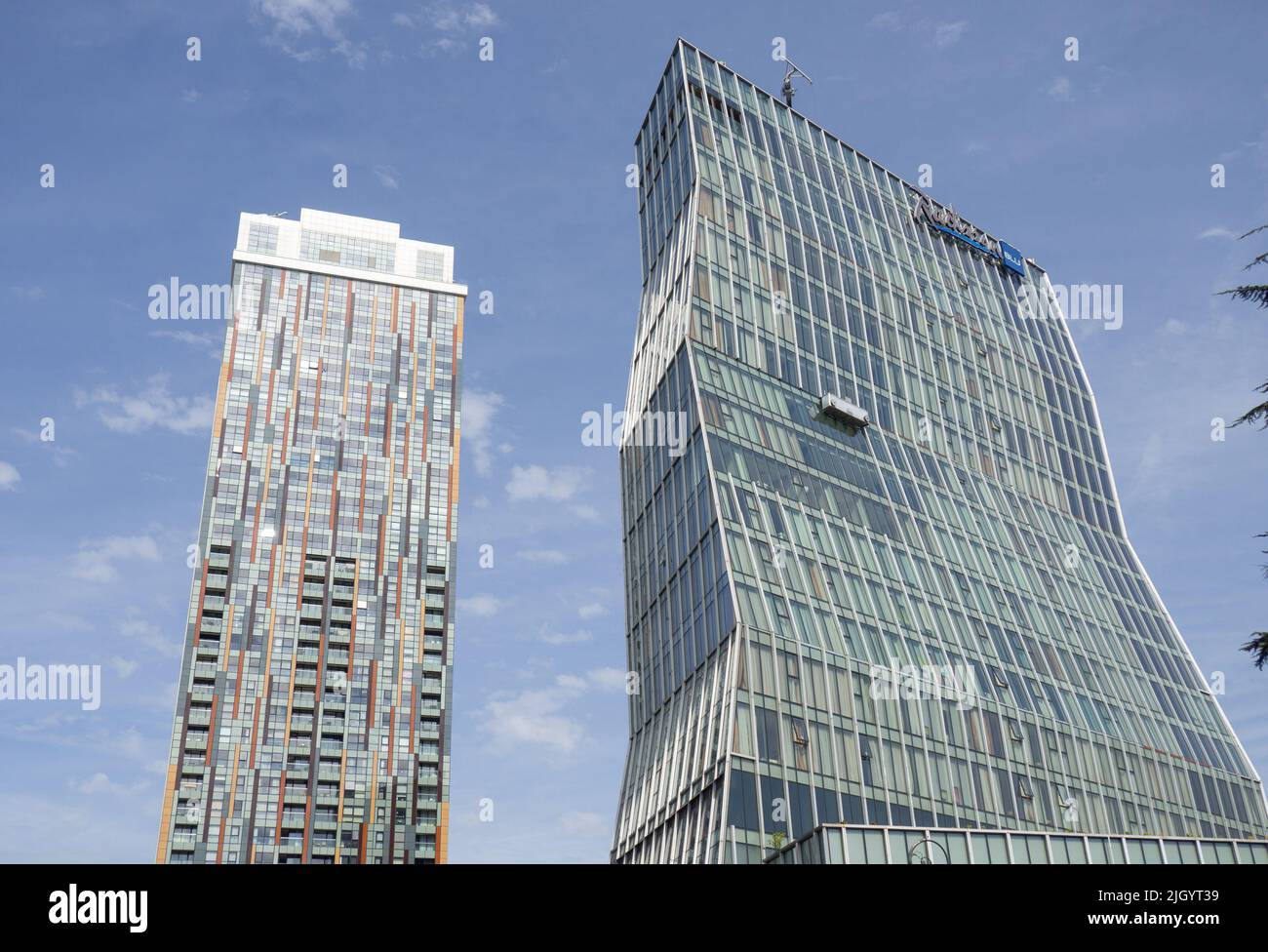 New high rise buildings. Multi-storey buildings against the sky ...