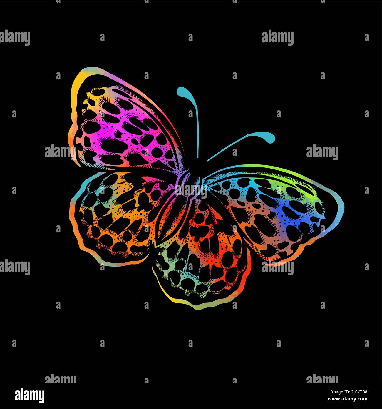 Abstract multicolored butterflies. Vector illustration Stock Vector ...