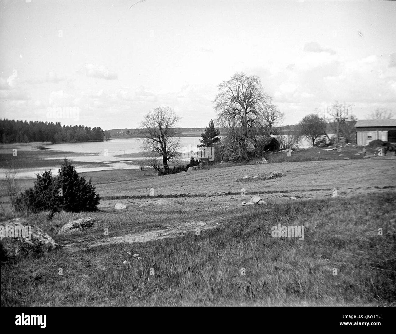 Landscape view with lake, Uppland. Landscape view with lake, Uppland ...