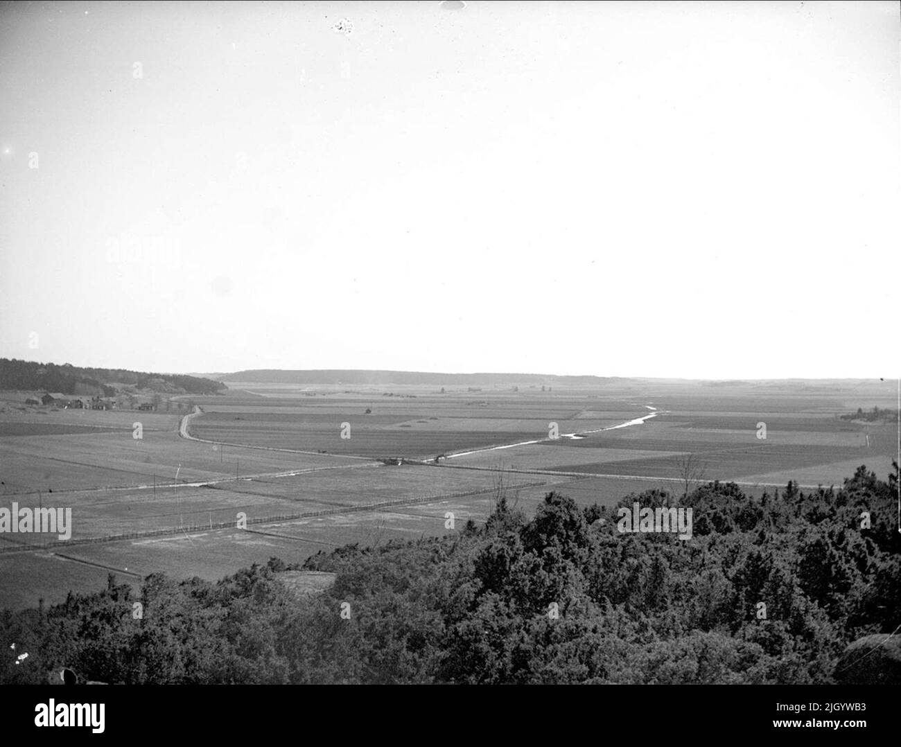 Landscape view, Torstuna parish, Uppland 1921. Landscape view, Torstuna ...