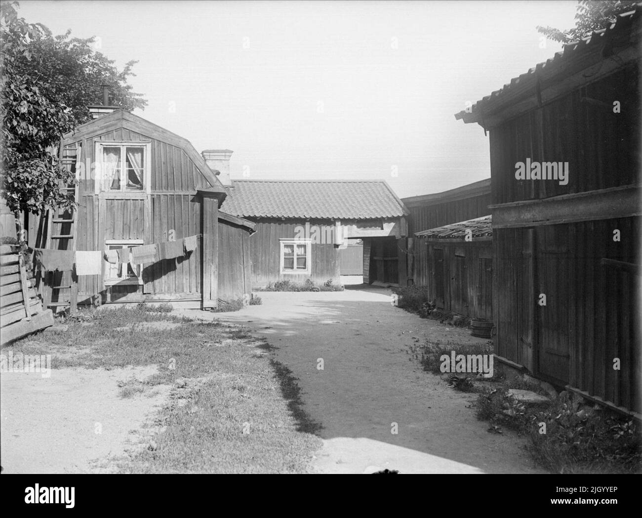 Red courtyard Black and White Stock Photos & Images - Alamy