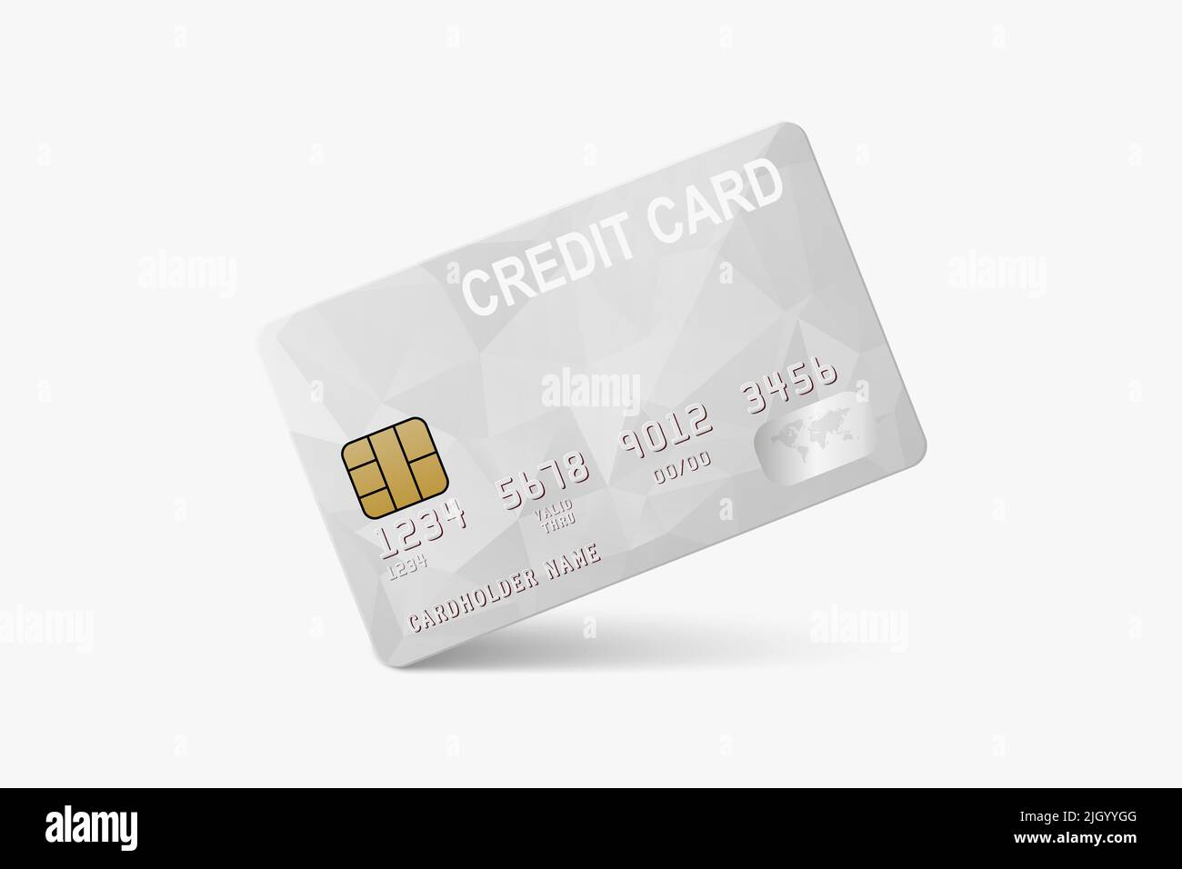 Vector 3d Realistic White Credit Card Isolated. Design Template of ...