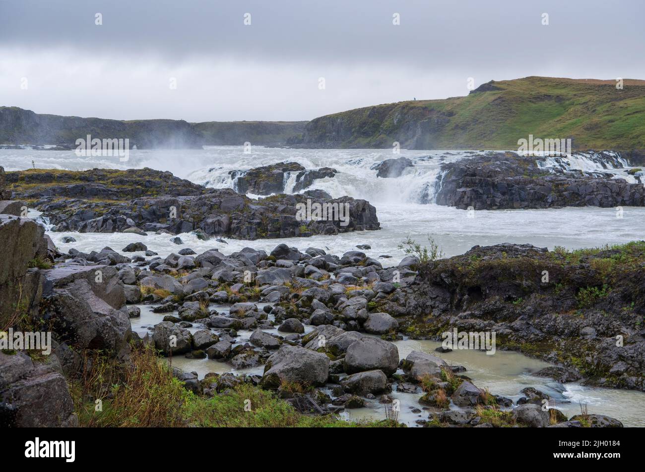 Urriðafoss, "sea trout waterfall", is the most voluminous waterfall in ...