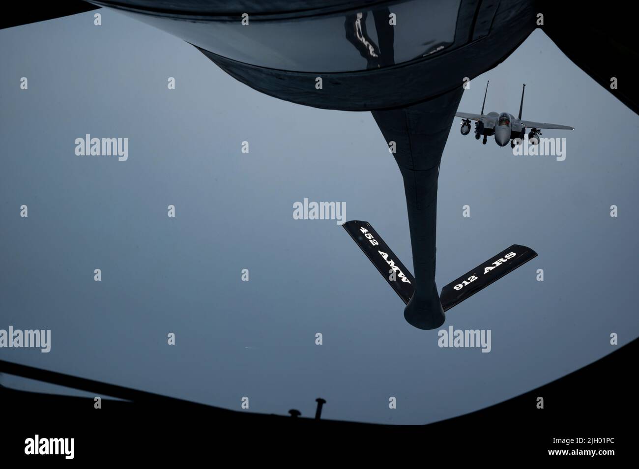 A U.S. Air Force F-15E Strike Eagle assigned to the 335th Expeditionary ...