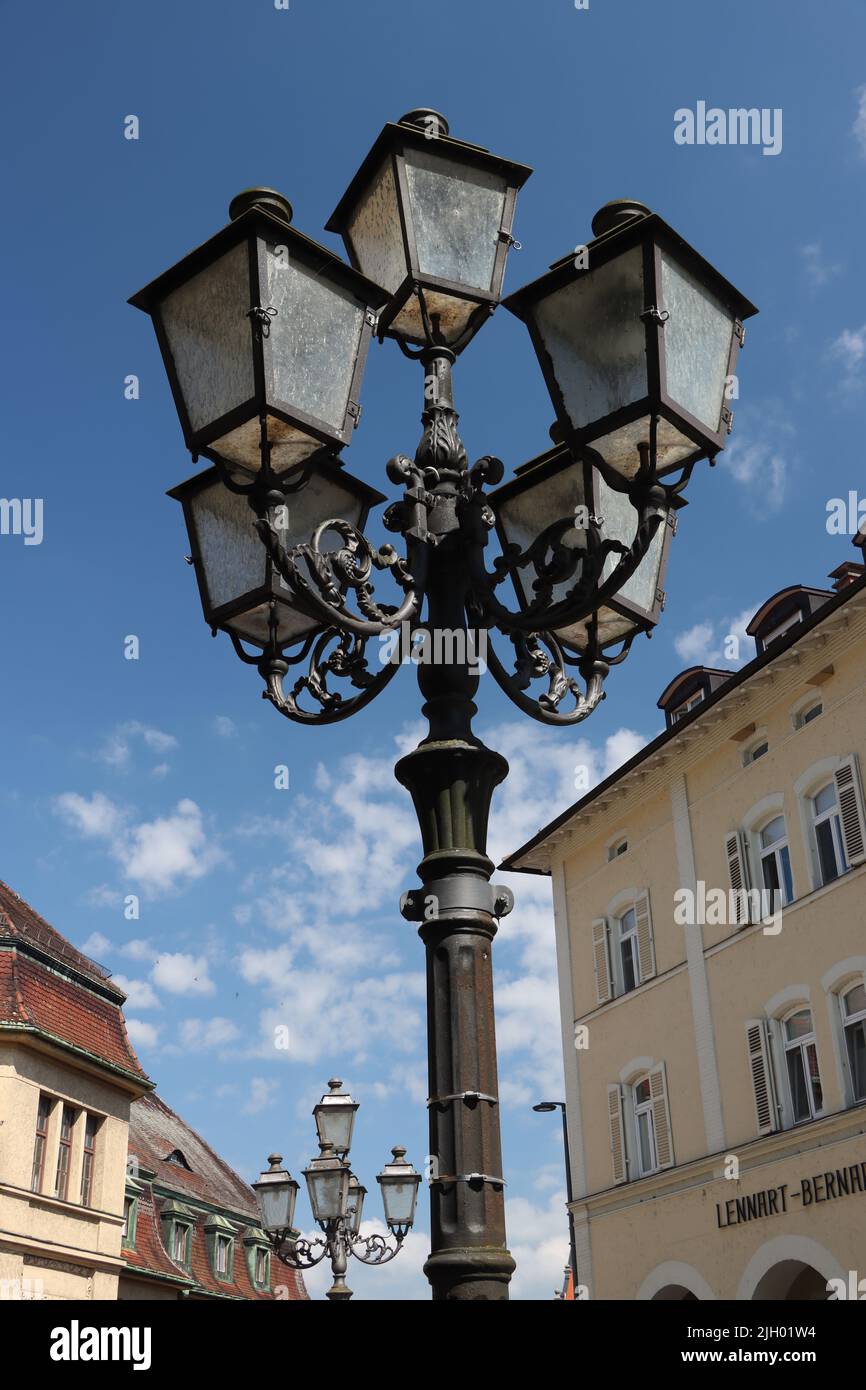 ancient latern contains five separate lamps to illuminate the night ...