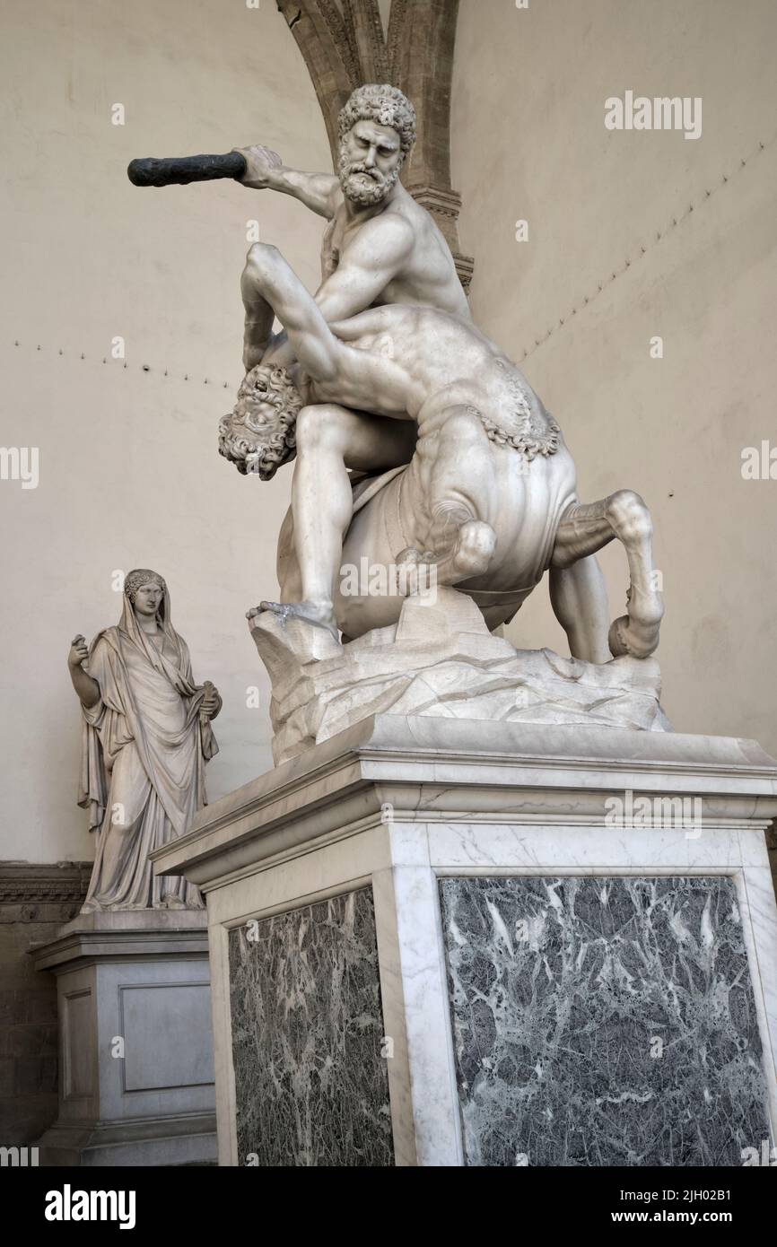 Hercules and Nessus Sculpture by Giambologna in the Loggia dei Lanzi ...