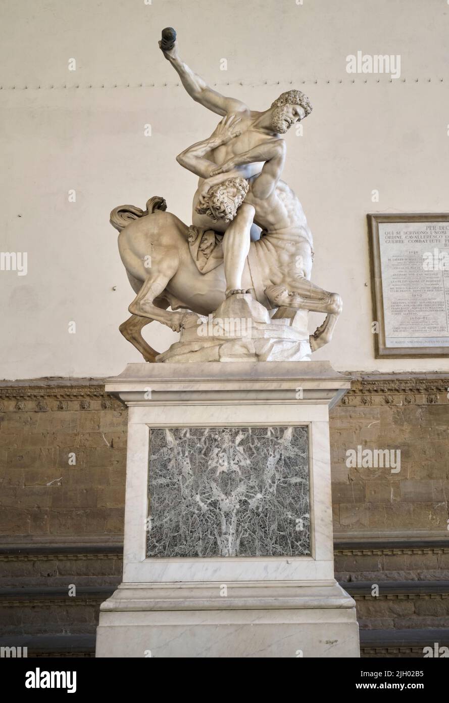 Hercules and Nessus Sculpture by Giambologna in the Loggia dei Lanzi ...