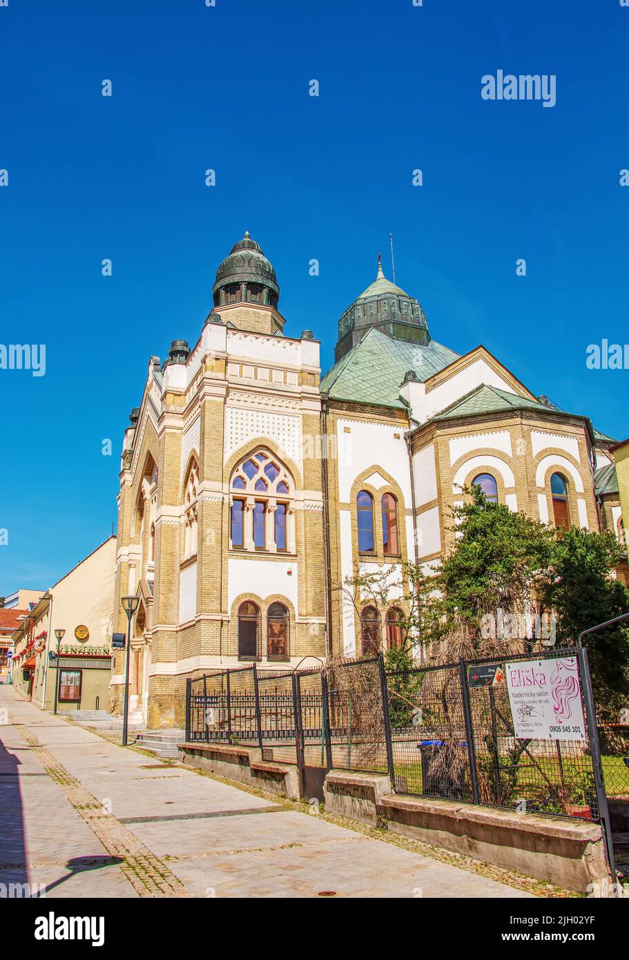 The synagogue building in Nitra, Slovak republic, Central Europe. The ...