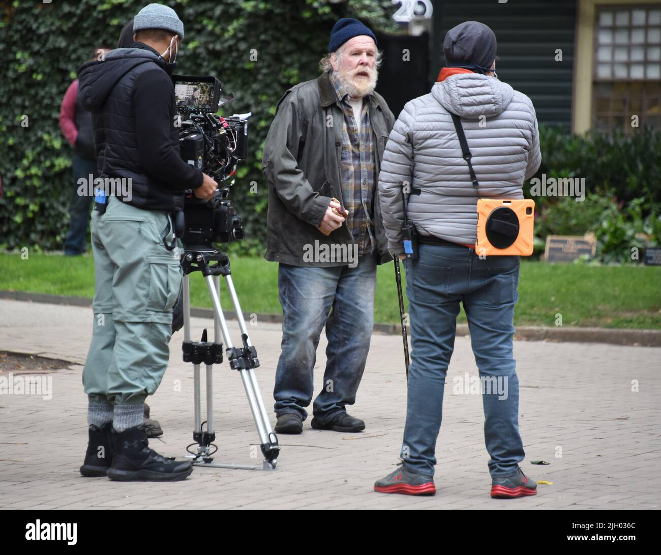 Nick Nolte filming 'Rittenhouse' in Philadelphia, Pennsylvania. Nolte ...