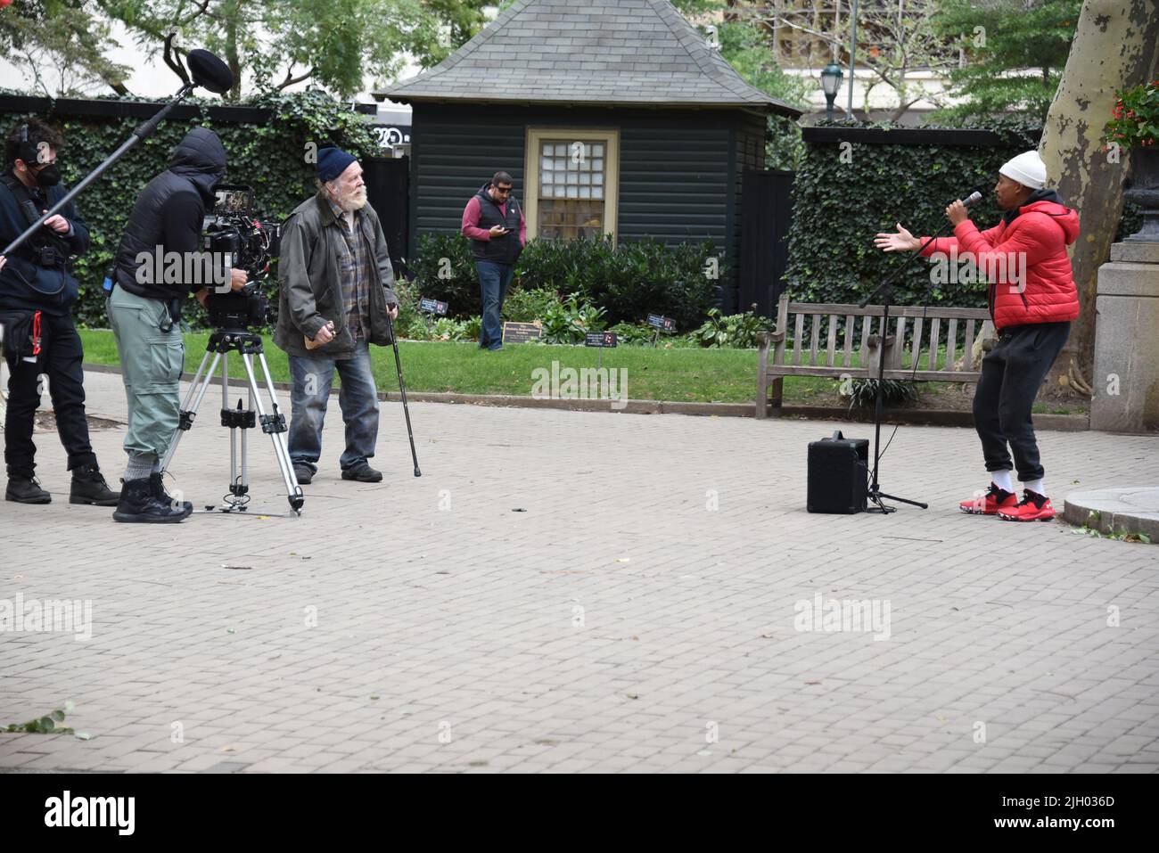 Nick Nolte filming 'Rittenhouse' in Philadelphia, Pennsylvania. Nolte ...