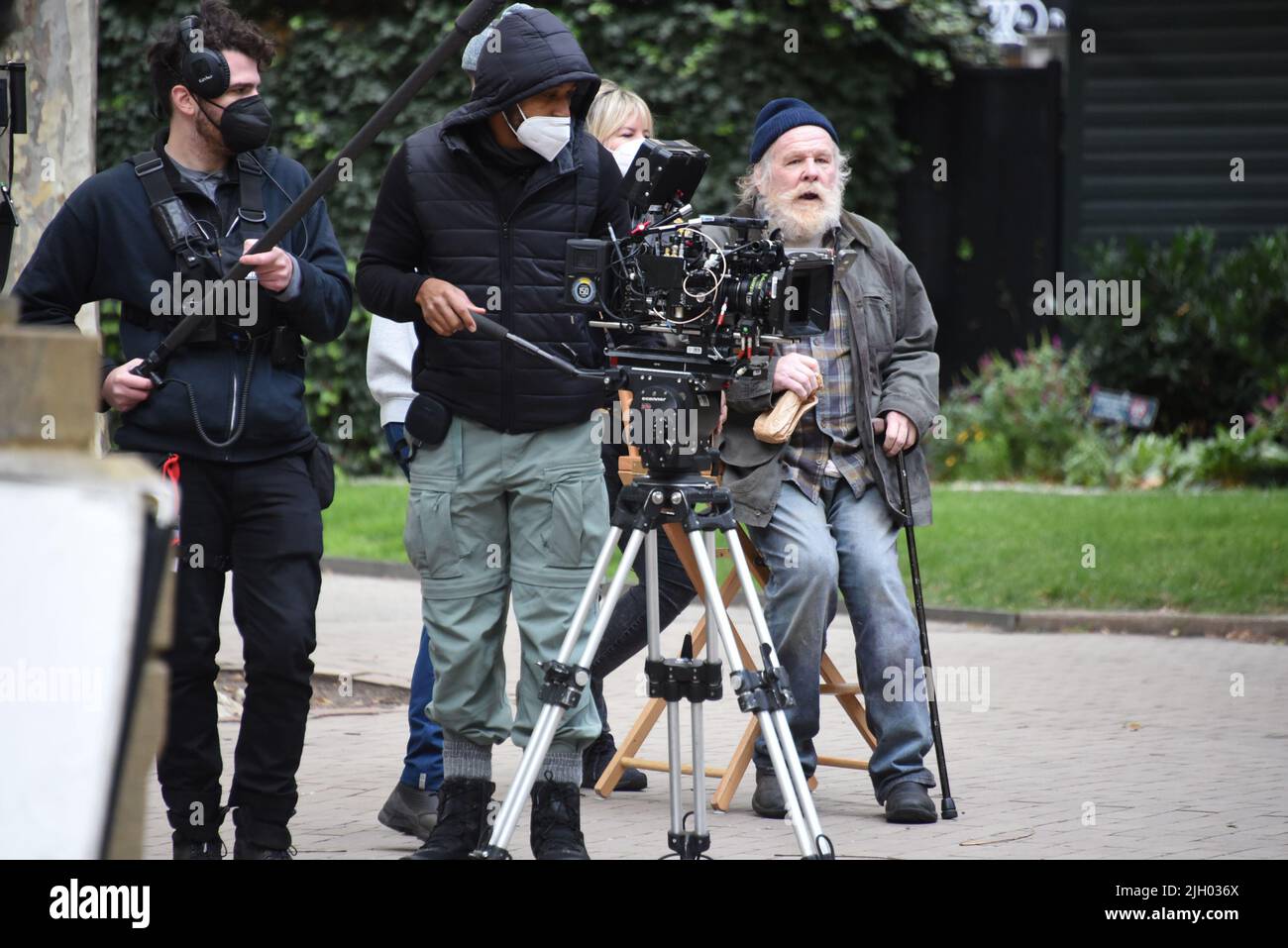Nick Nolte filming 'Rittenhouse' in Philadelphia, Pennsylvania. Nolte ...