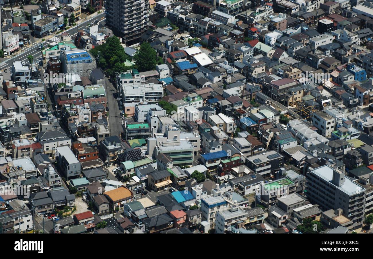 Aerial view of Tokyo on a sunny day Stock Photo - Alamy
