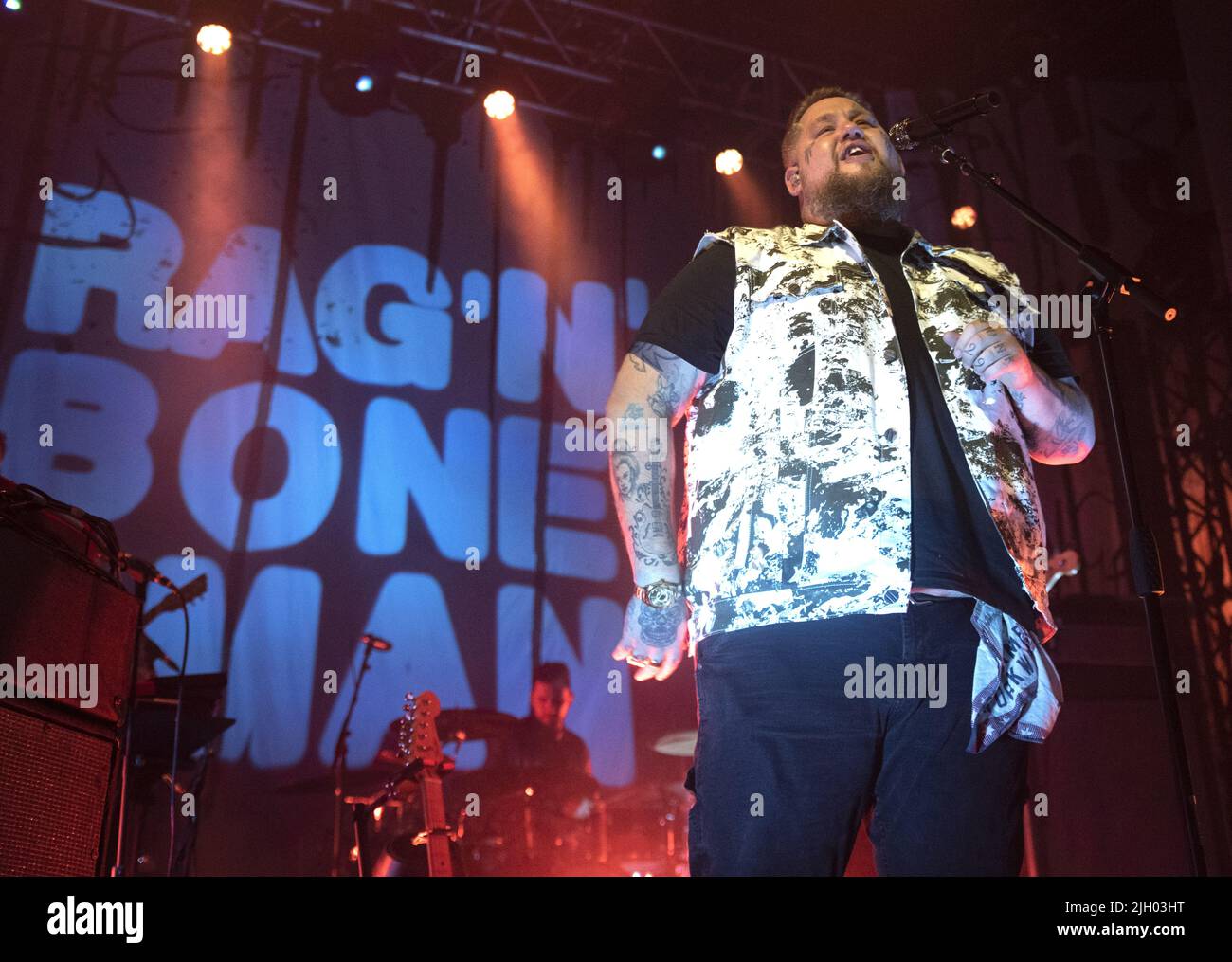English singer, Rag'n'Bone Man, performing in concert at the O2 Academy ...