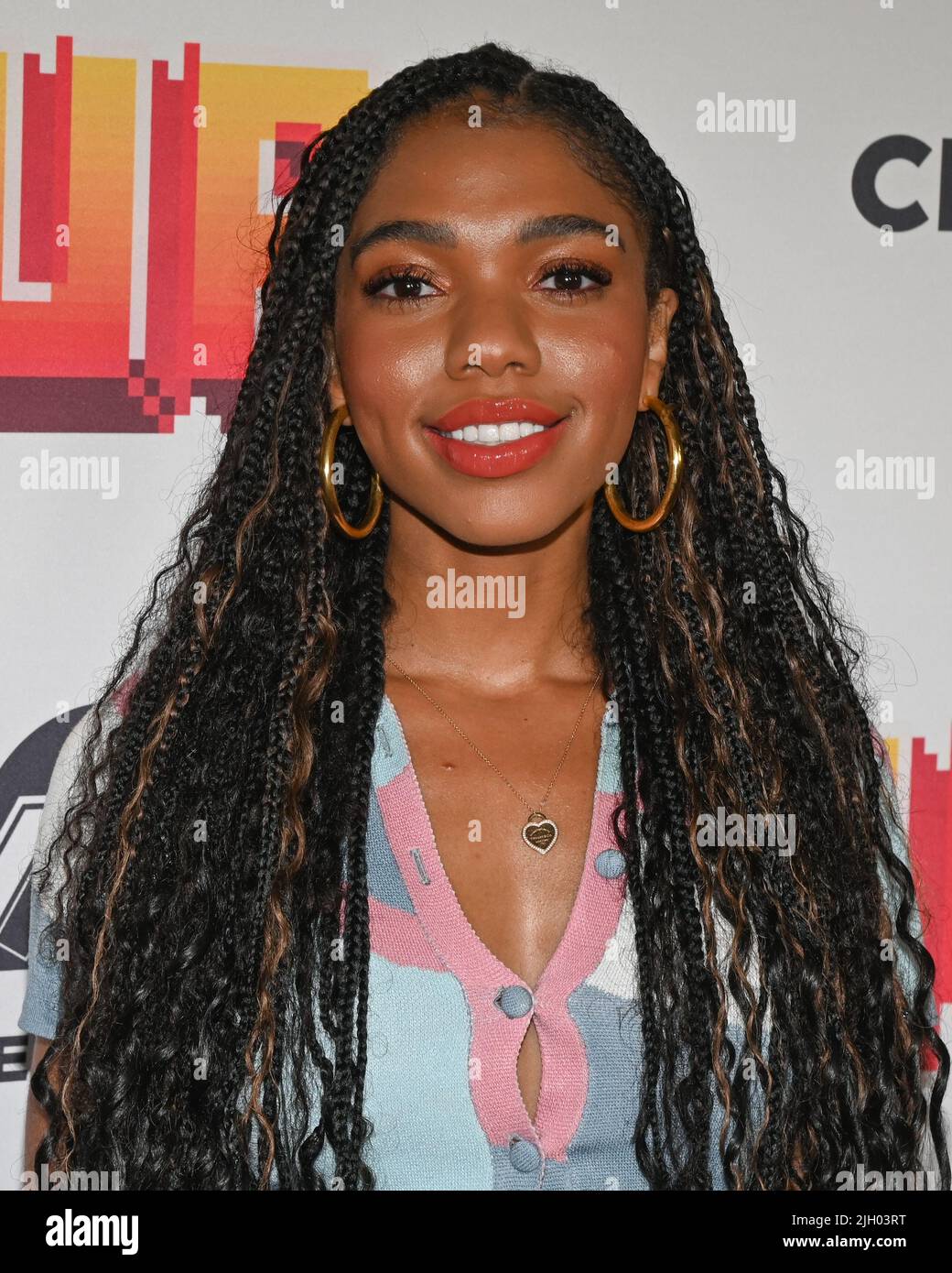 July 12, 2022, Hollywood, Calidornia, USA: Teala Dunn attends the ''1UP ...