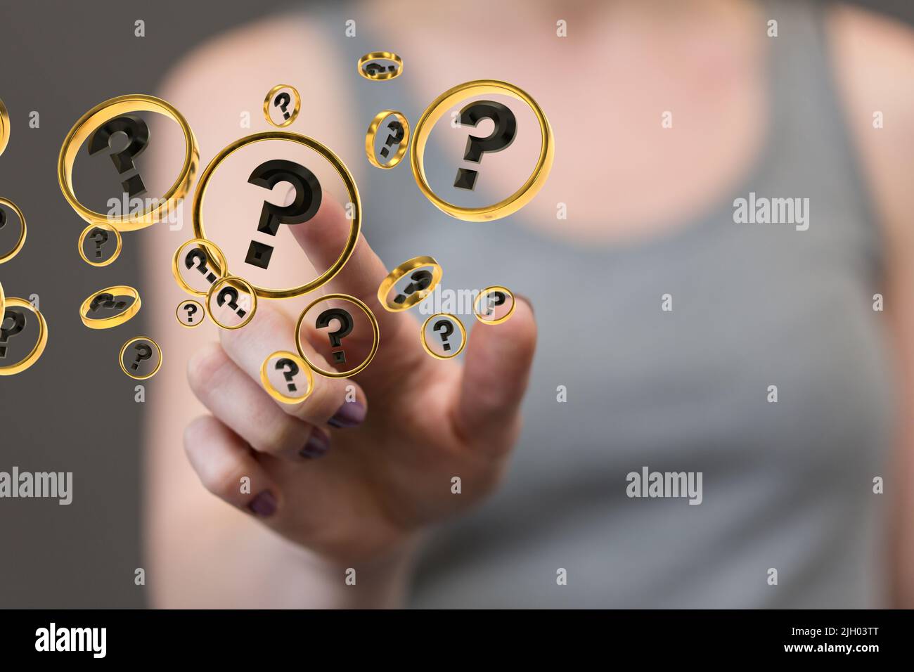 Faq banner question marks hi-res stock photography and images - Alamy