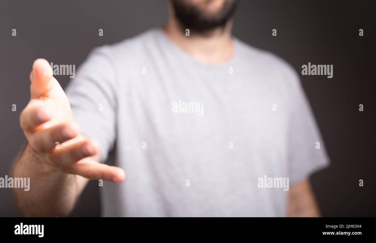Begging hand gesture hi-res stock photography and images - Alamy