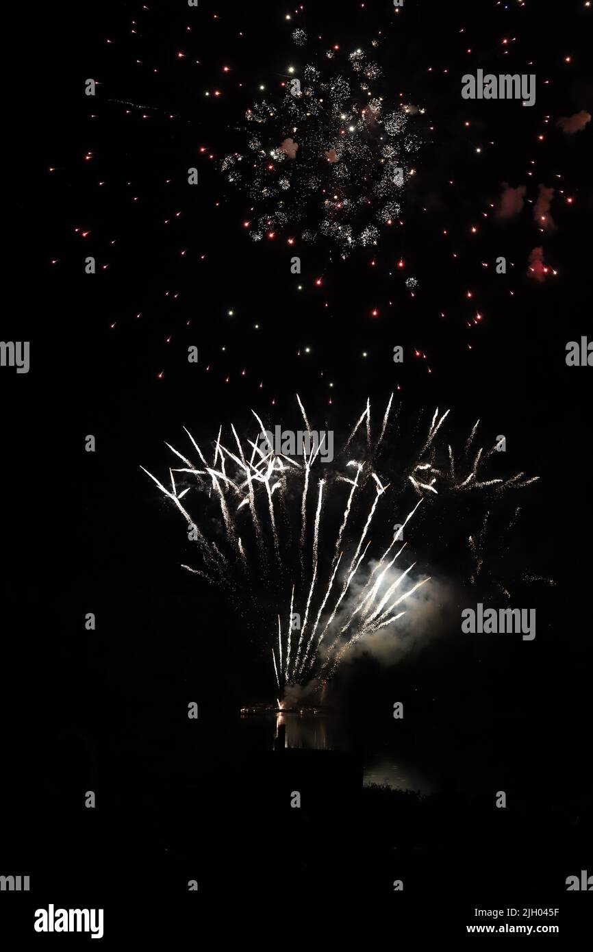 Colorful fireworks on Independence Day Stock Photo - Alamy