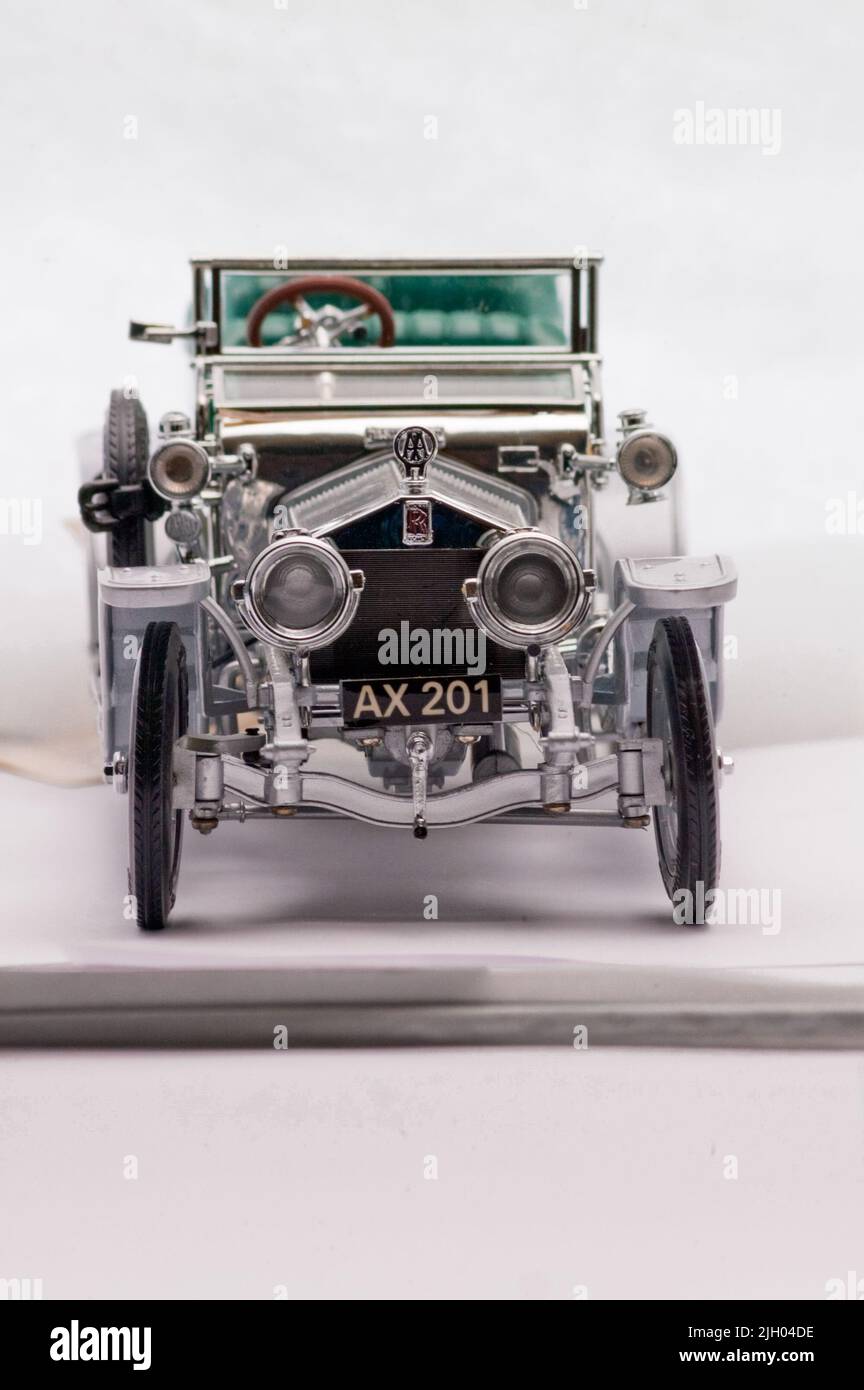 Rolls Royce silver ghost toy car Stock Photo - Alamy