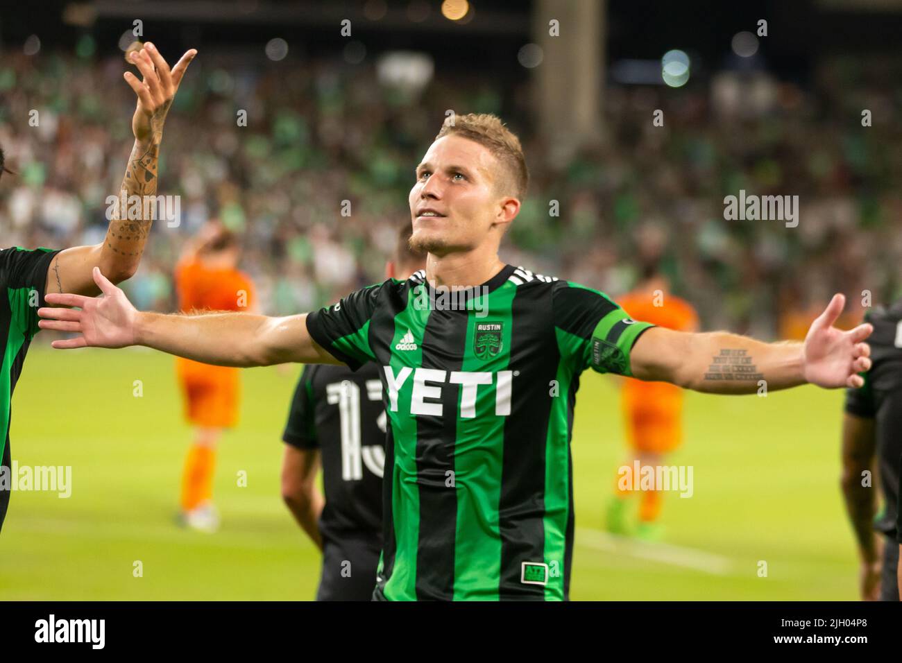 AUSTIN, TX - JULY 12: Austin FC midfielder Alexander Ring (8) looks ...