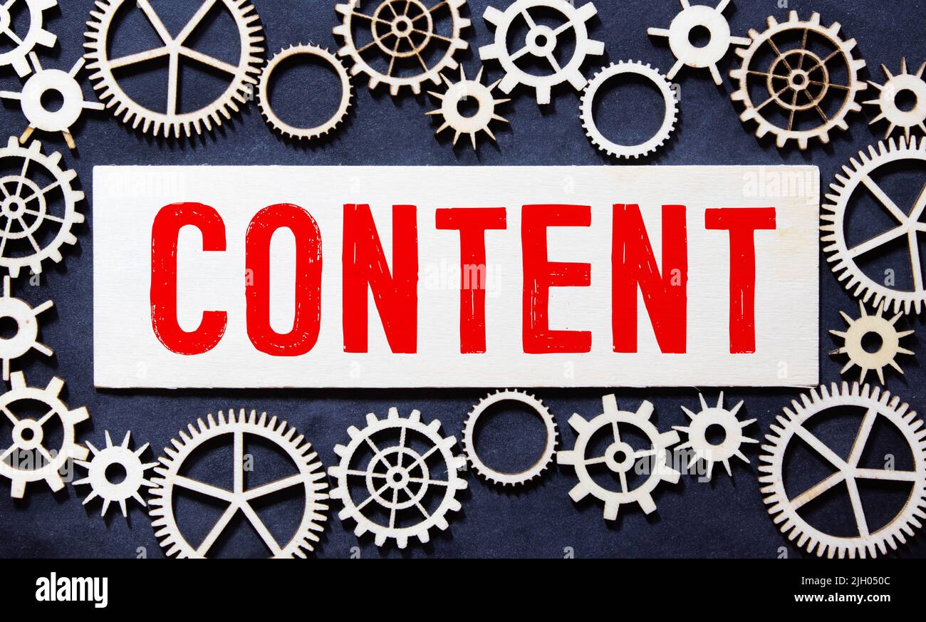 Content word on wooden cubes background, digital marketing concept ...