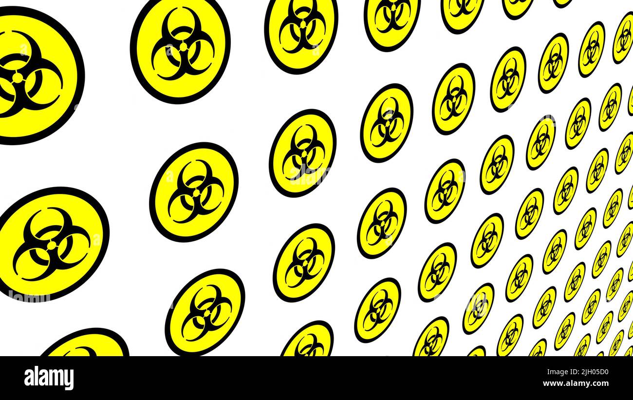 A simple illustration of biohazard signs on a white background Stock ...