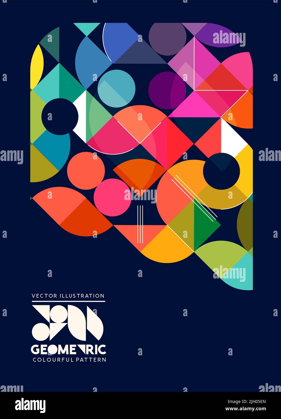 Abstract and colourful gemoetric layout pattern. Vector illustration ...