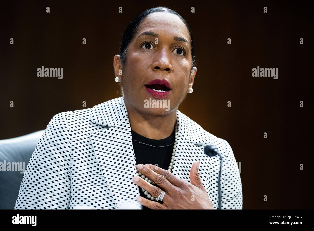 UNITED STATES - JULY 12: Illinois Lt. Gov. Juliana Stratton testifies ...