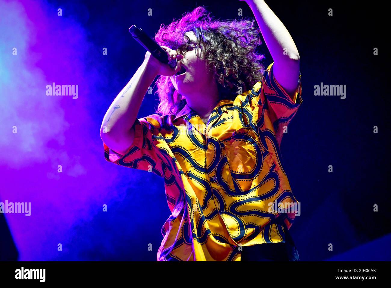 Pegaso Park, Jesolo (VE), Italy, July 13, 2022, Madame performing live ...