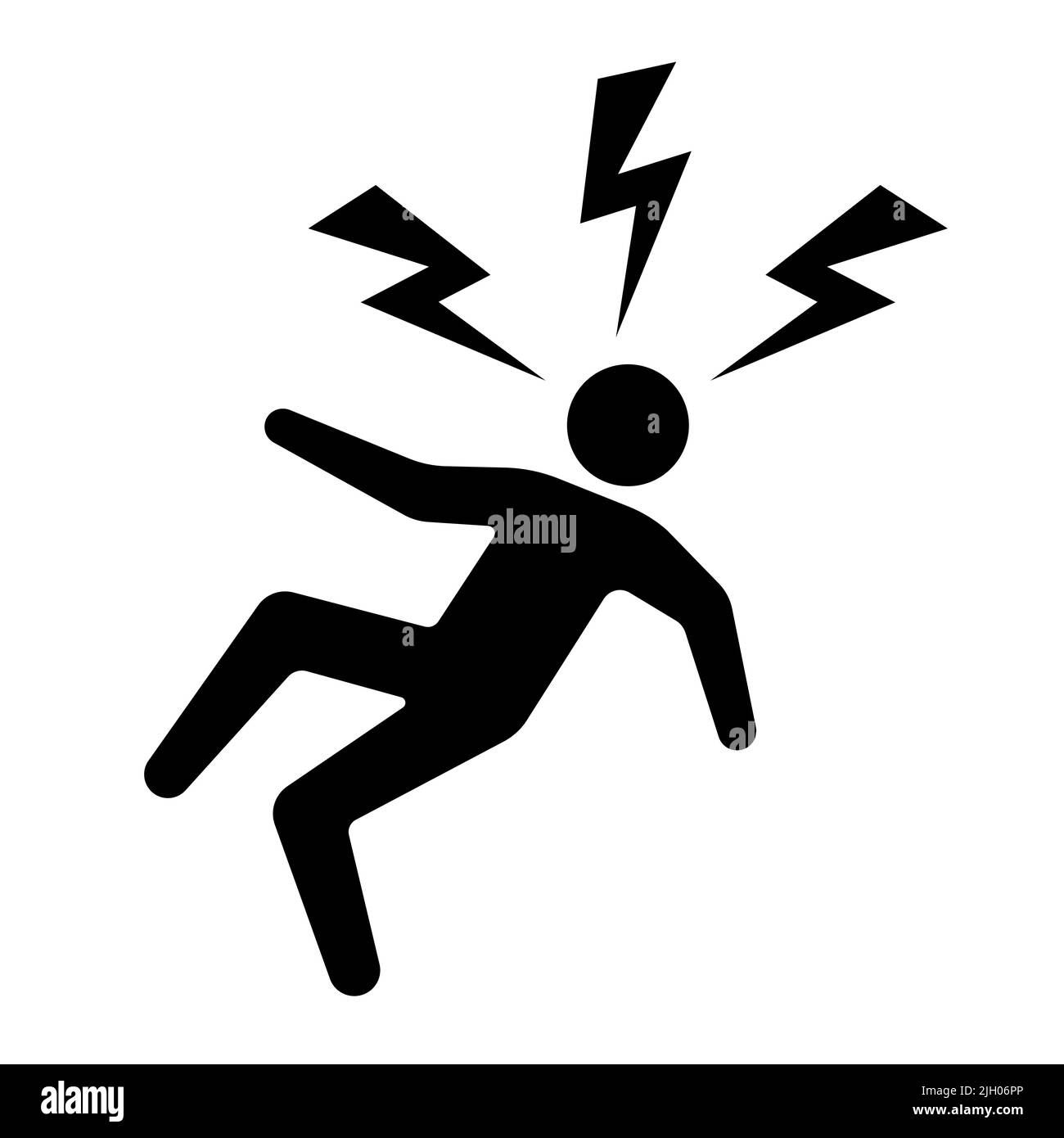 Electric shock vector icon isolated on white background Stock Vector ...