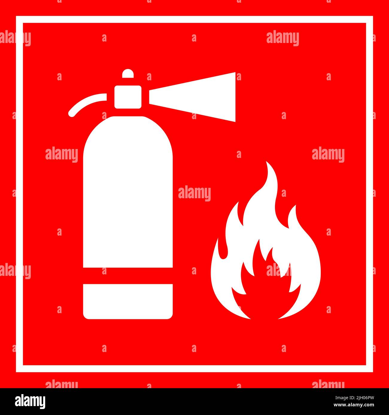 Fire safety red vector banner illustration isolated on white background ...