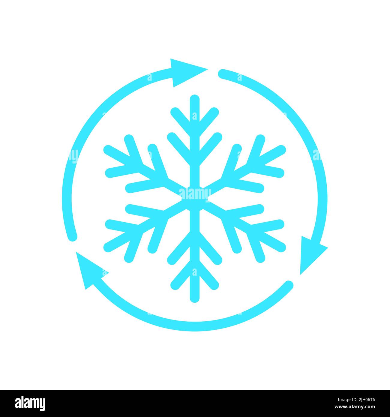 Abstract freezing vector flat icon illustration isolated on white ...