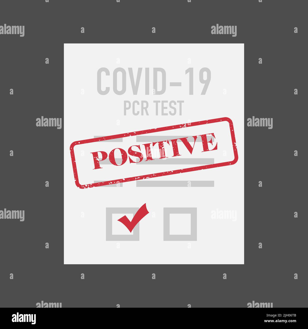 Covid-19 test positive result certificate, vector illustration Stock ...