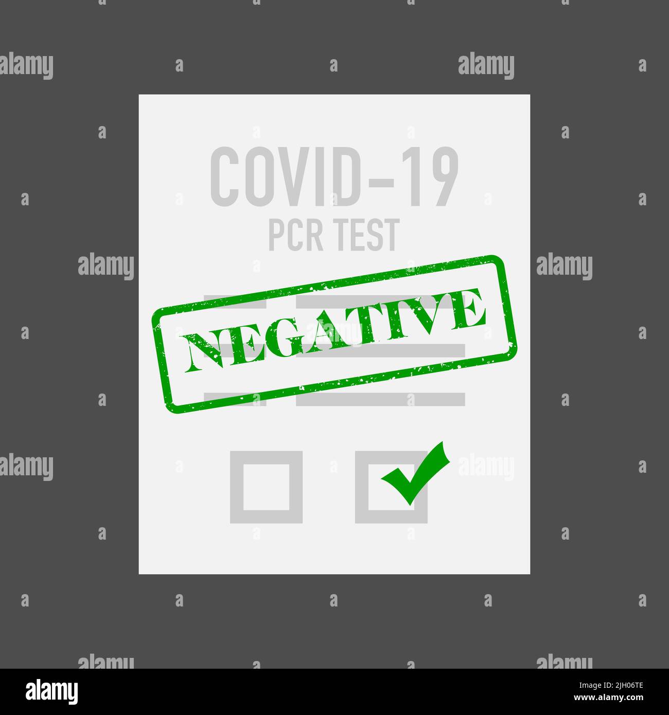 Covid-19 test negative result certificate, vector illustration Stock ...
