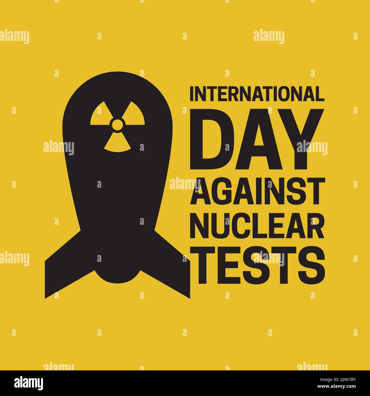 international day against nuclear tests design vector Stock Vector ...