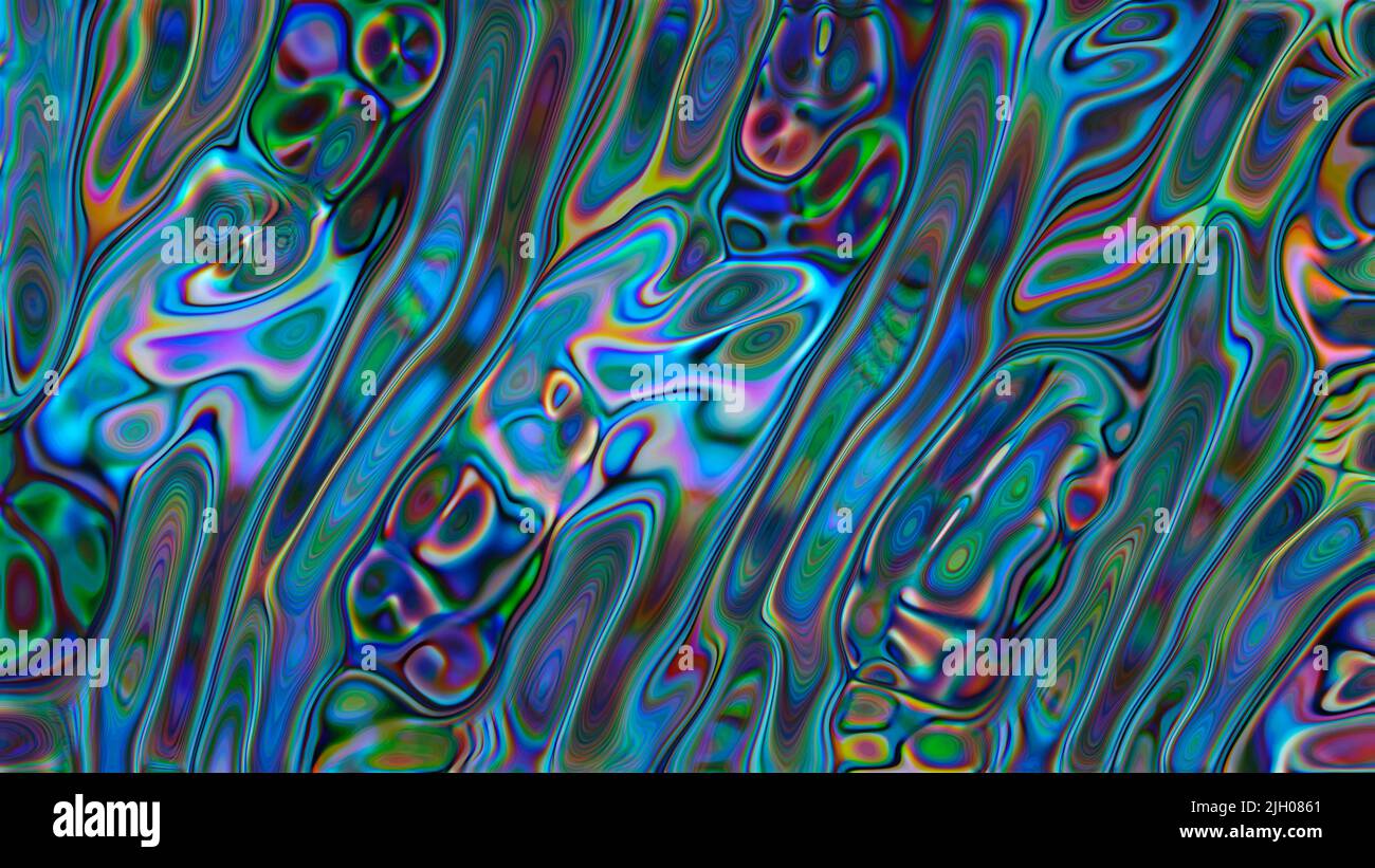 Abstract textural iridescent liquid background Stock Photo - Alamy