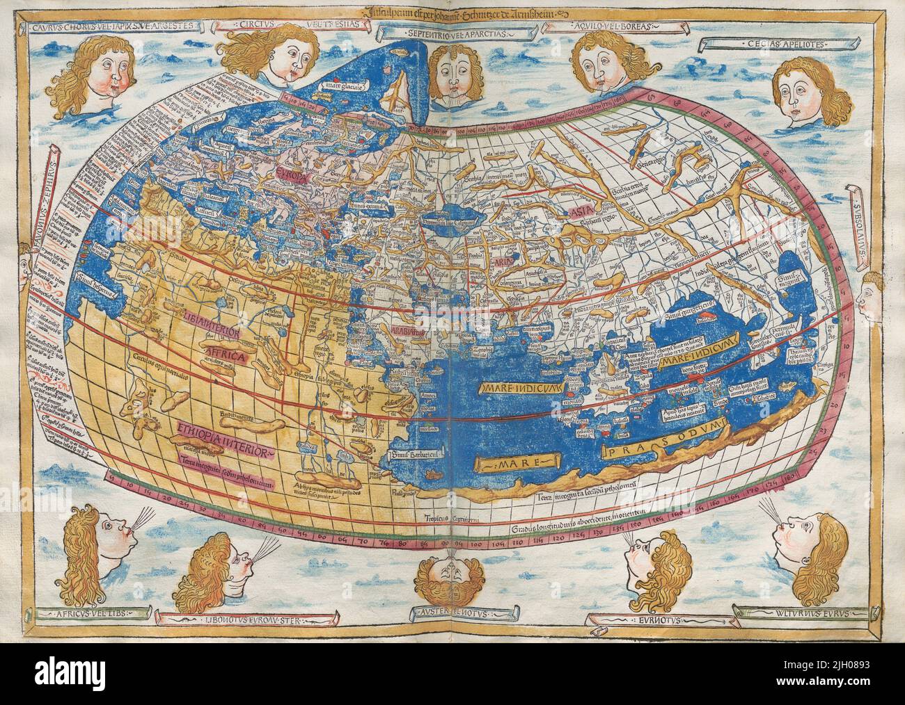 Ptolemy's map of the World, 2nd century Stock Photo - Alamy