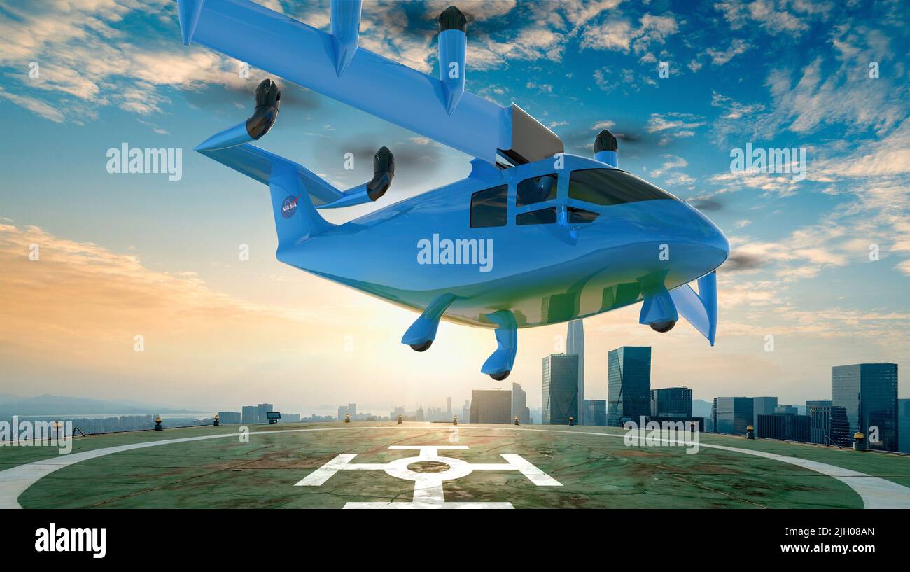 Vertiport, conceptual illustration Stock Photo - Alamy