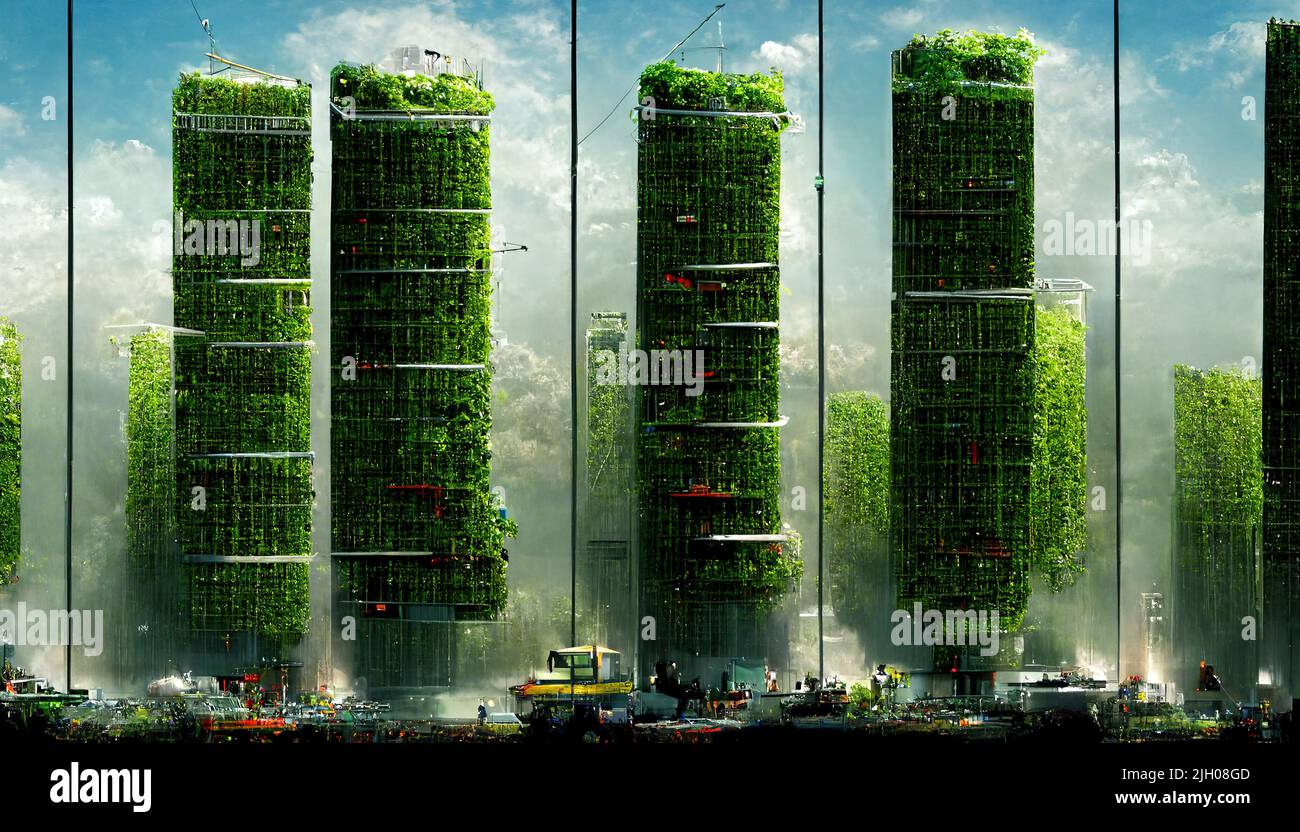 Vertical farming, conceptual illustration Stock Photo - Alamy
