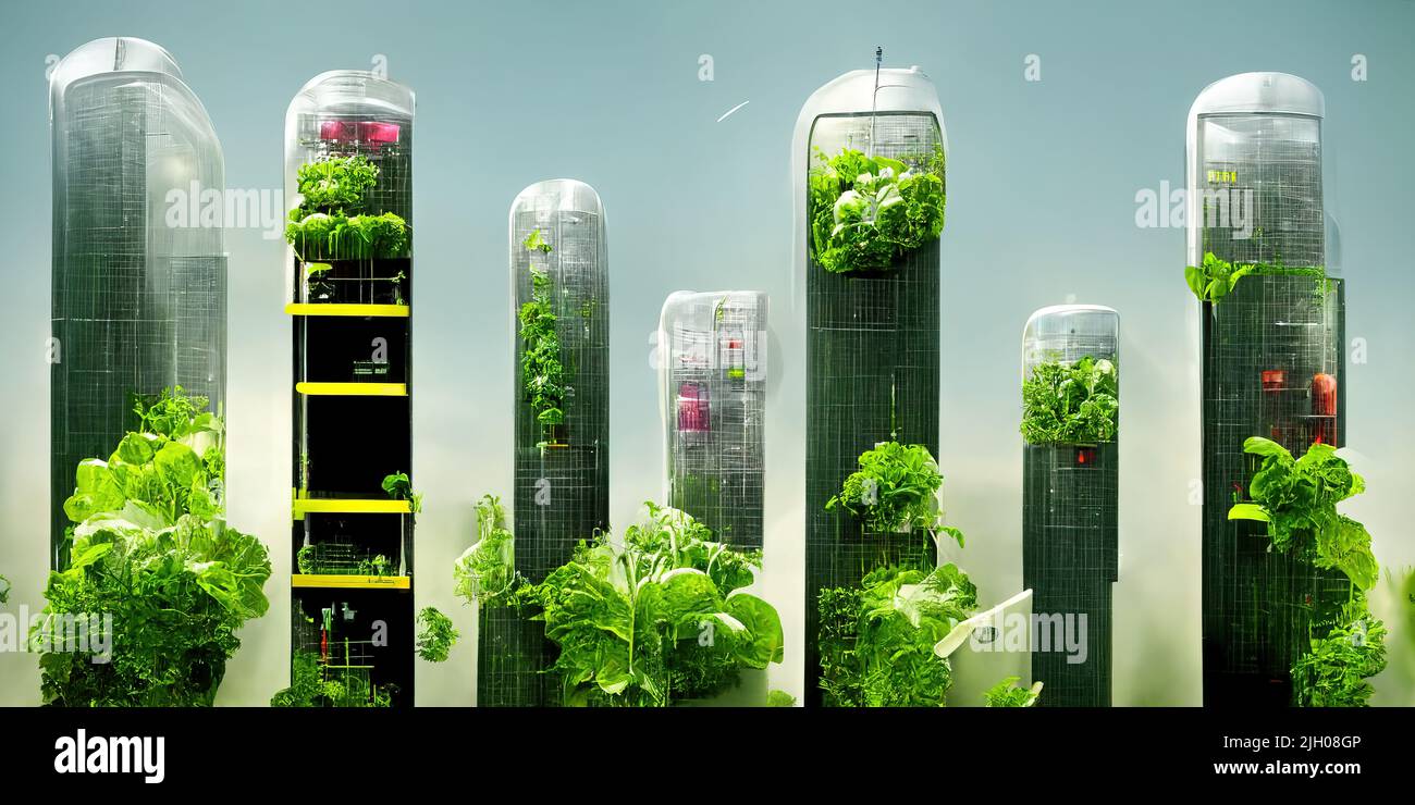 Vertical farming, conceptual illustration Stock Photo - Alamy