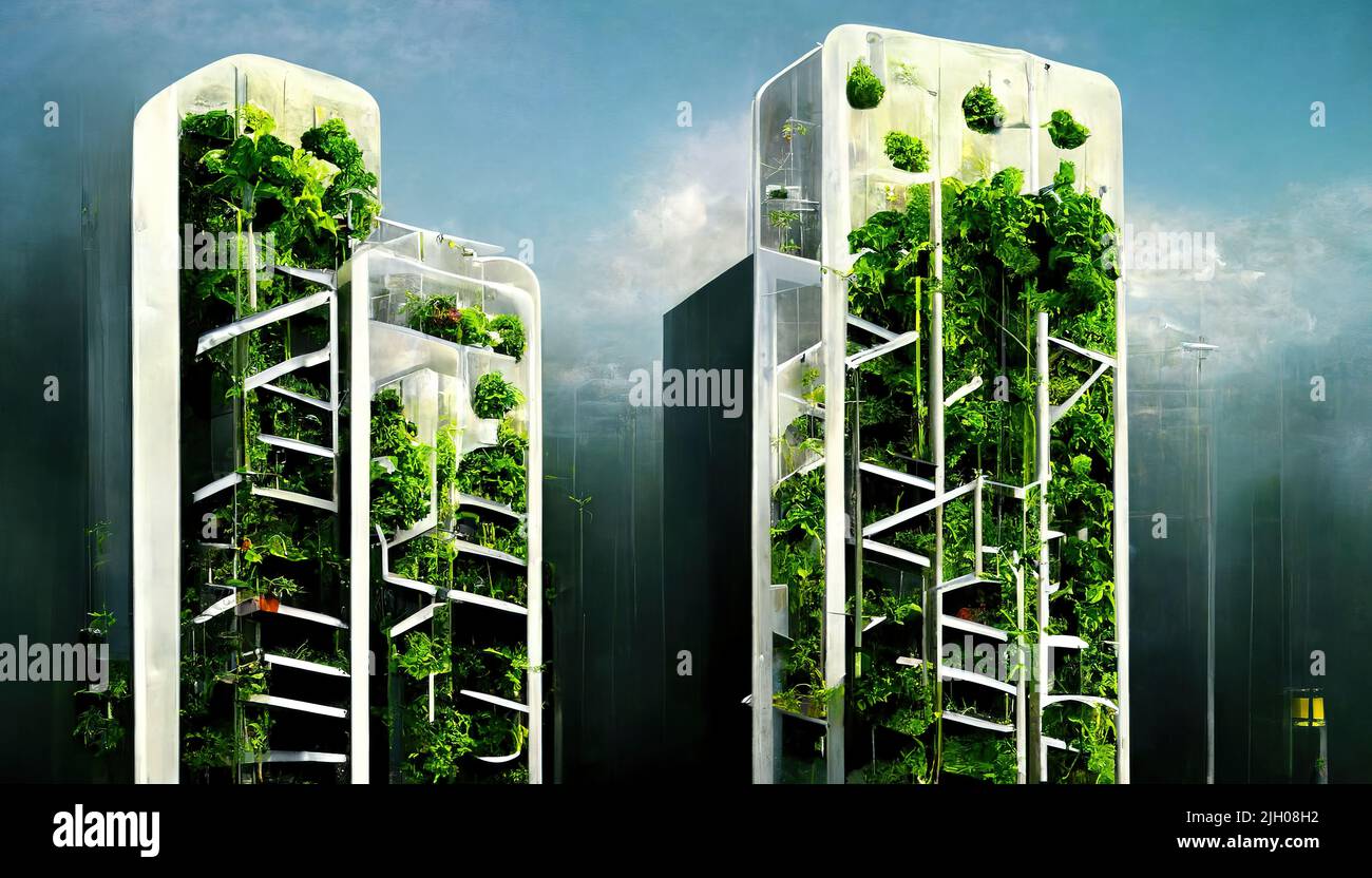 Vertical farming, conceptual illustration Stock Photo - Alamy