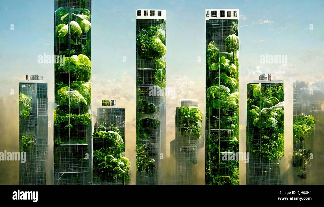 Vertical farming, conceptual illustration Stock Photo - Alamy