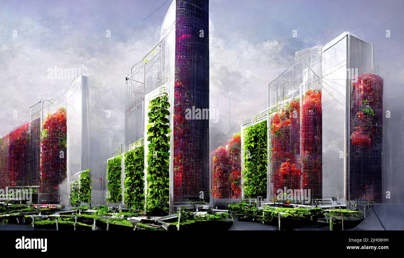 Vertical farming, conceptual illustration Stock Photo - Alamy