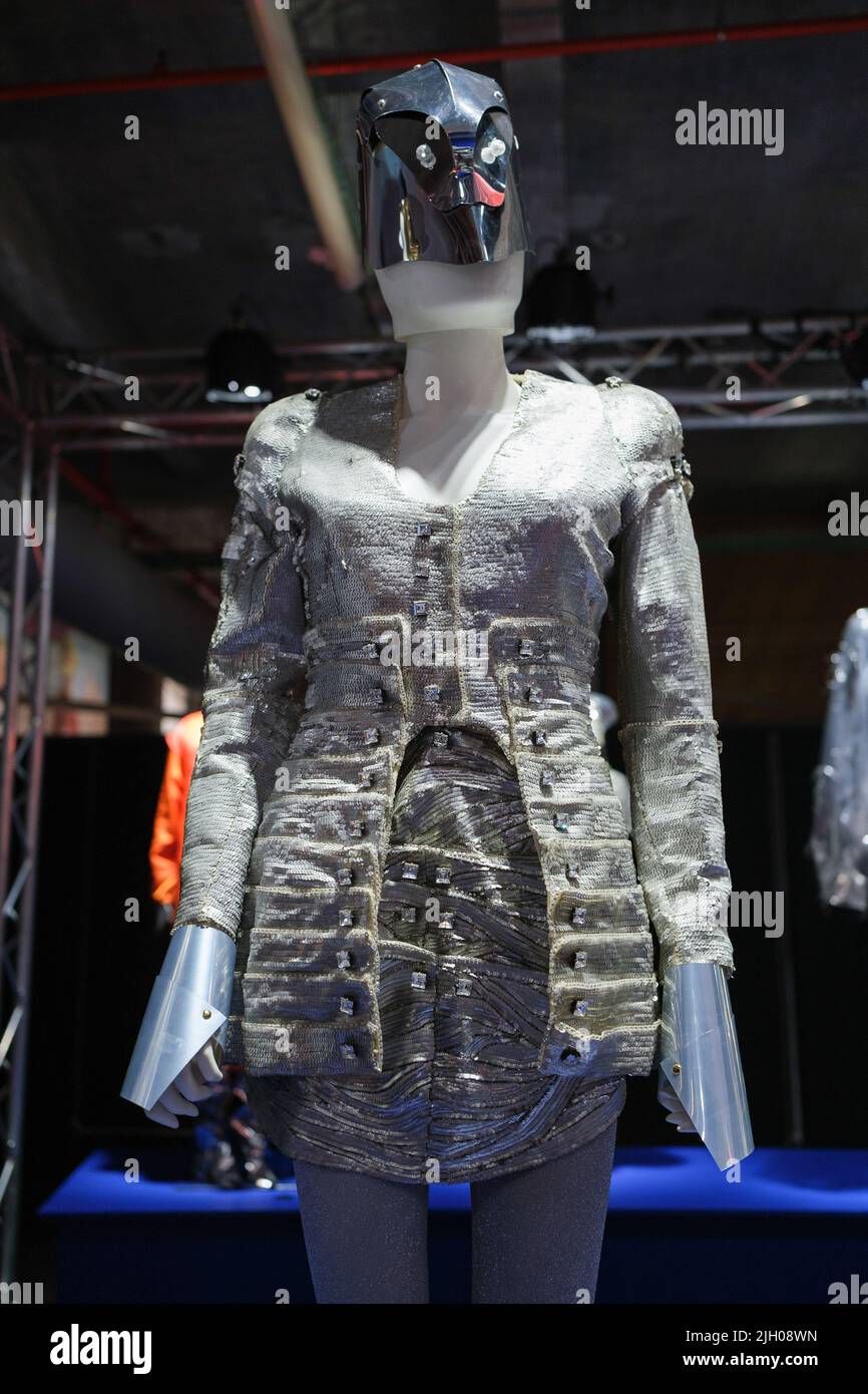 Madrid, Spain. 13th July, 2022. A model of the designer Thierry Mugler ...