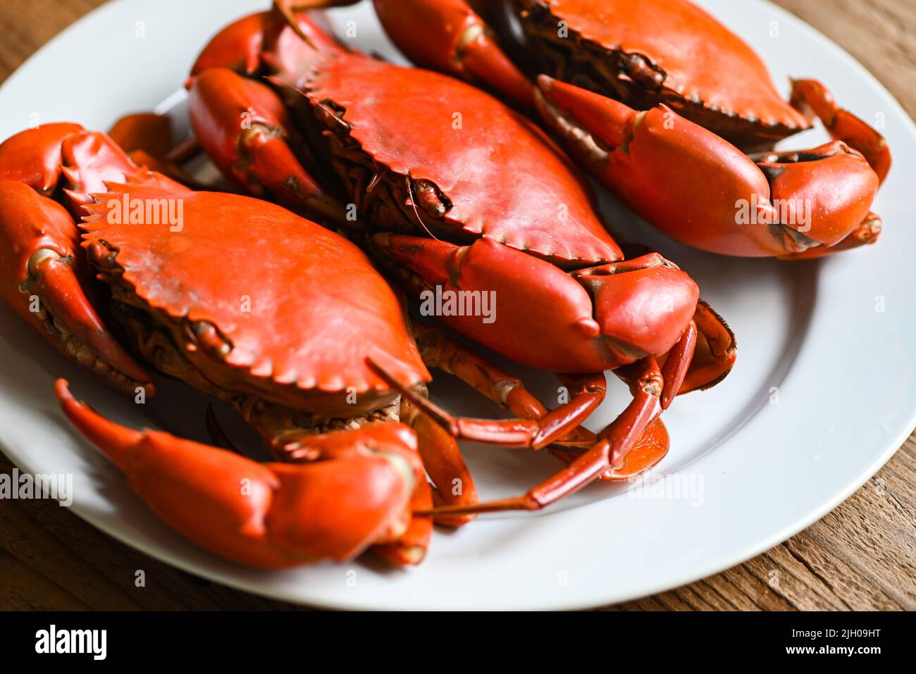seafood crab cooking food boiled or steamed crab red in the seafood ...